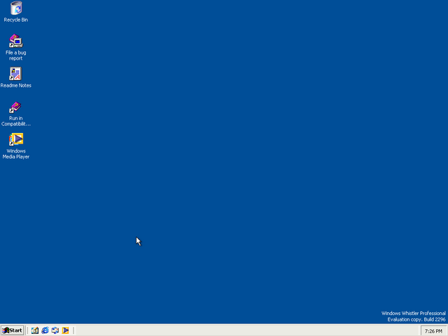 Windows XP Build 2296.1.beta1.001024-1157 - WinStory Wiki