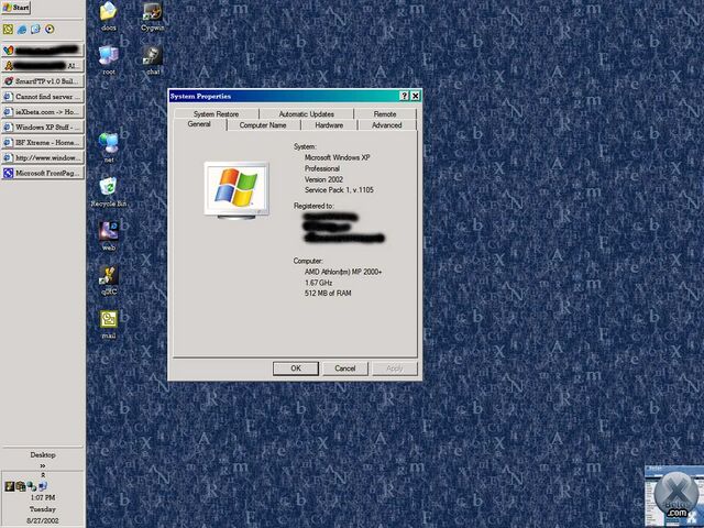Windows XP Build 2600.1105.xpsp1.020822-1800 - WinStory Wiki
