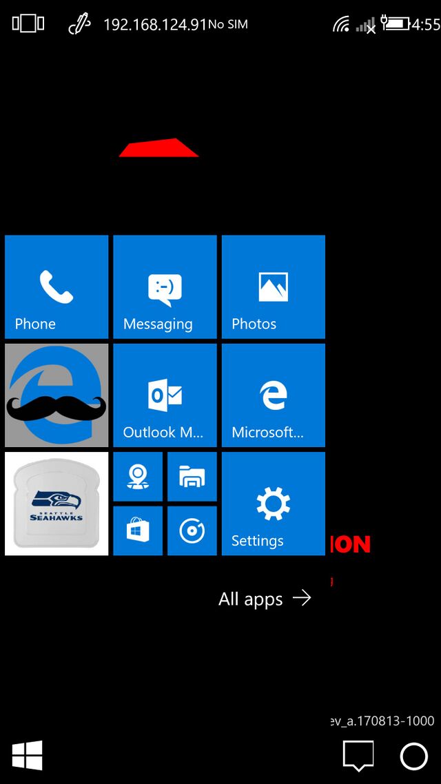 Windows Andromeda OS Build 16266.0.rs shell vinteract dev a.170813-1000 ...