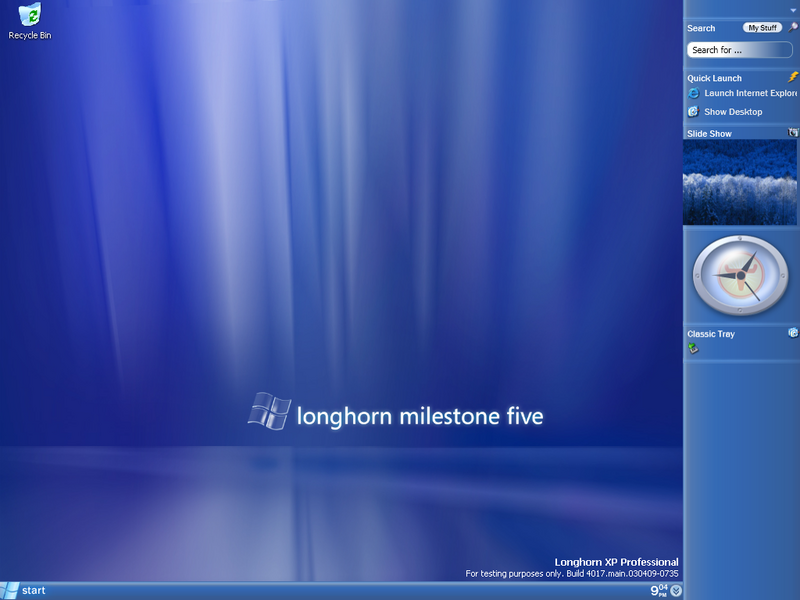 Windows Longhorn Build 4017.0.main.030409-0735 - WinStory Wiki