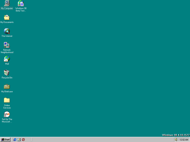 Windows 98 Build 1577 - WinStory Wiki