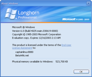 Windows Longhorn Build 4029.0.main.030619-0000 - WinStory Wiki
